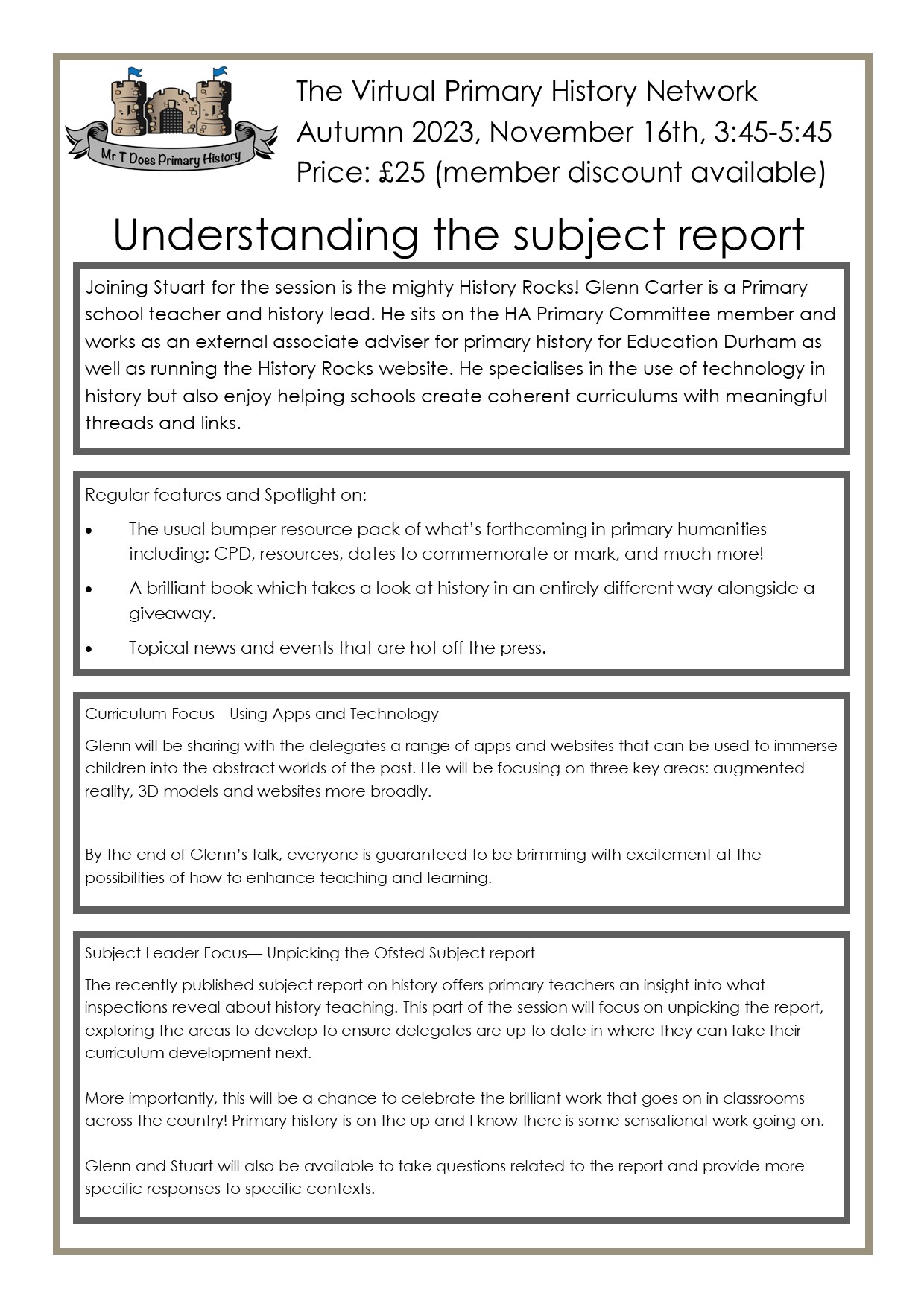 Autumn Primary History Network - Mr T Does History