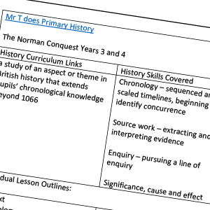 MTP The Norman Conquest Years 3 and 4 - Mr T Does History