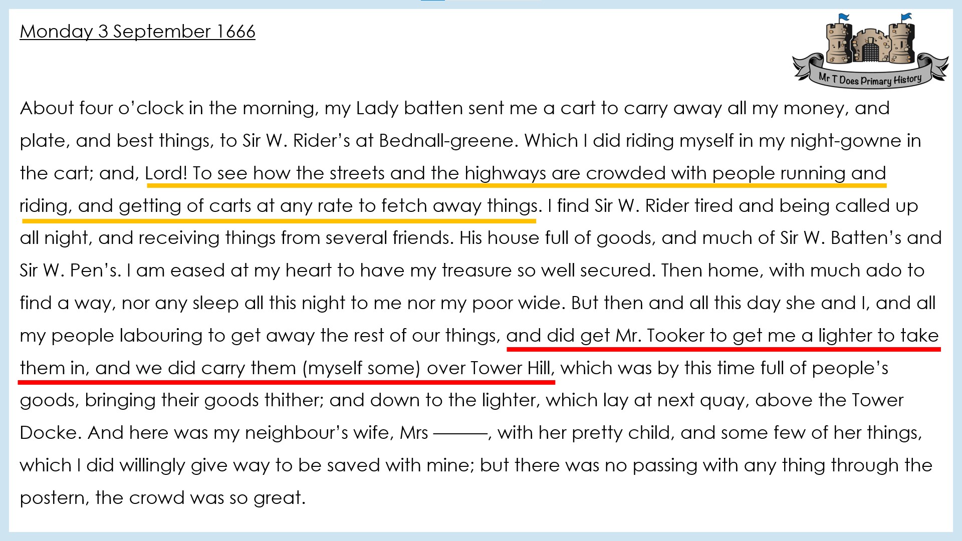 Activities in history - Mr T Does History