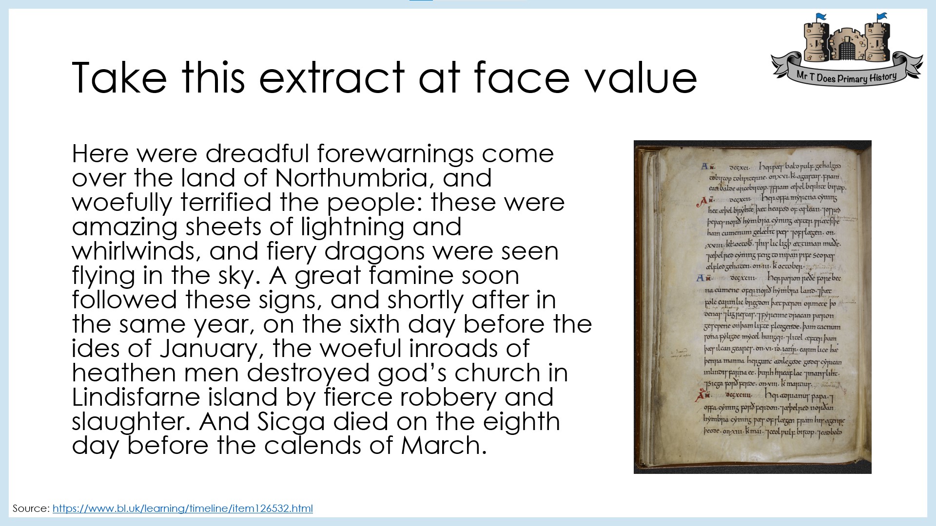 Activities in history - Mr T Does History