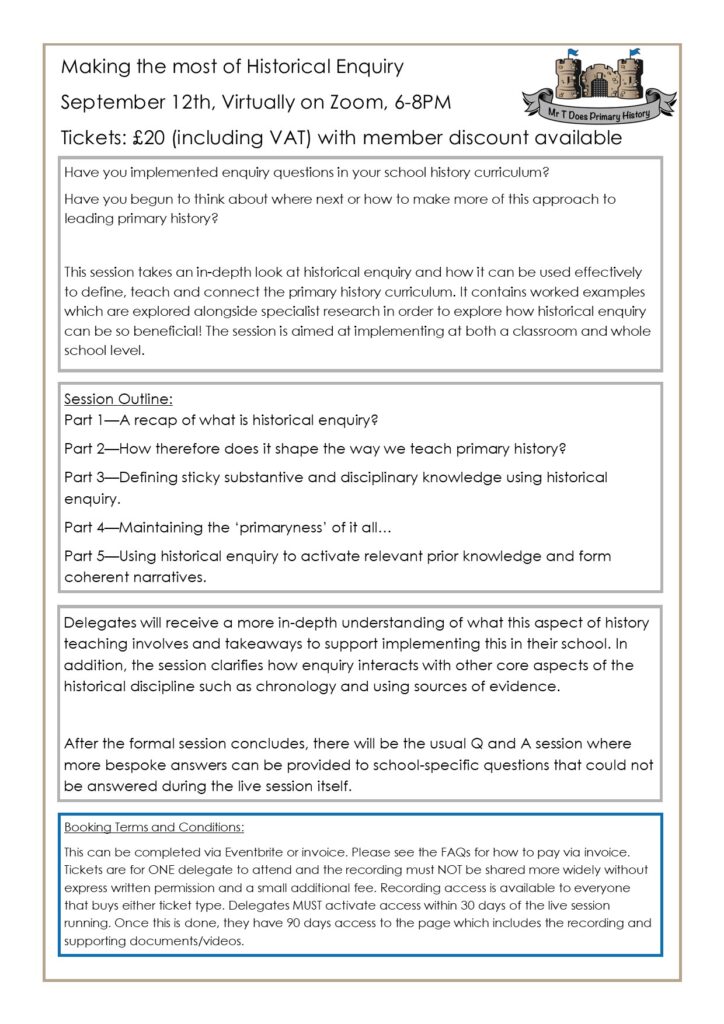 Making the Most of Historical Enquiry - Mr T Does History